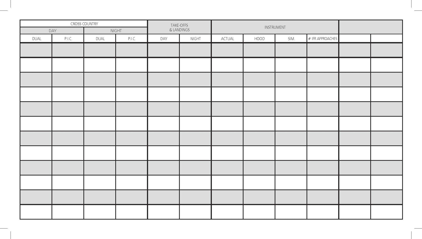 Professional Pilot Logbook w/ Wide Columns (NEW Revised and Improved E ...