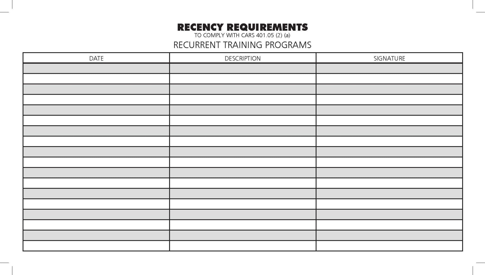 Professional Pilot Logbook w/ Wide Columns (NEW Revised and Improved E ...